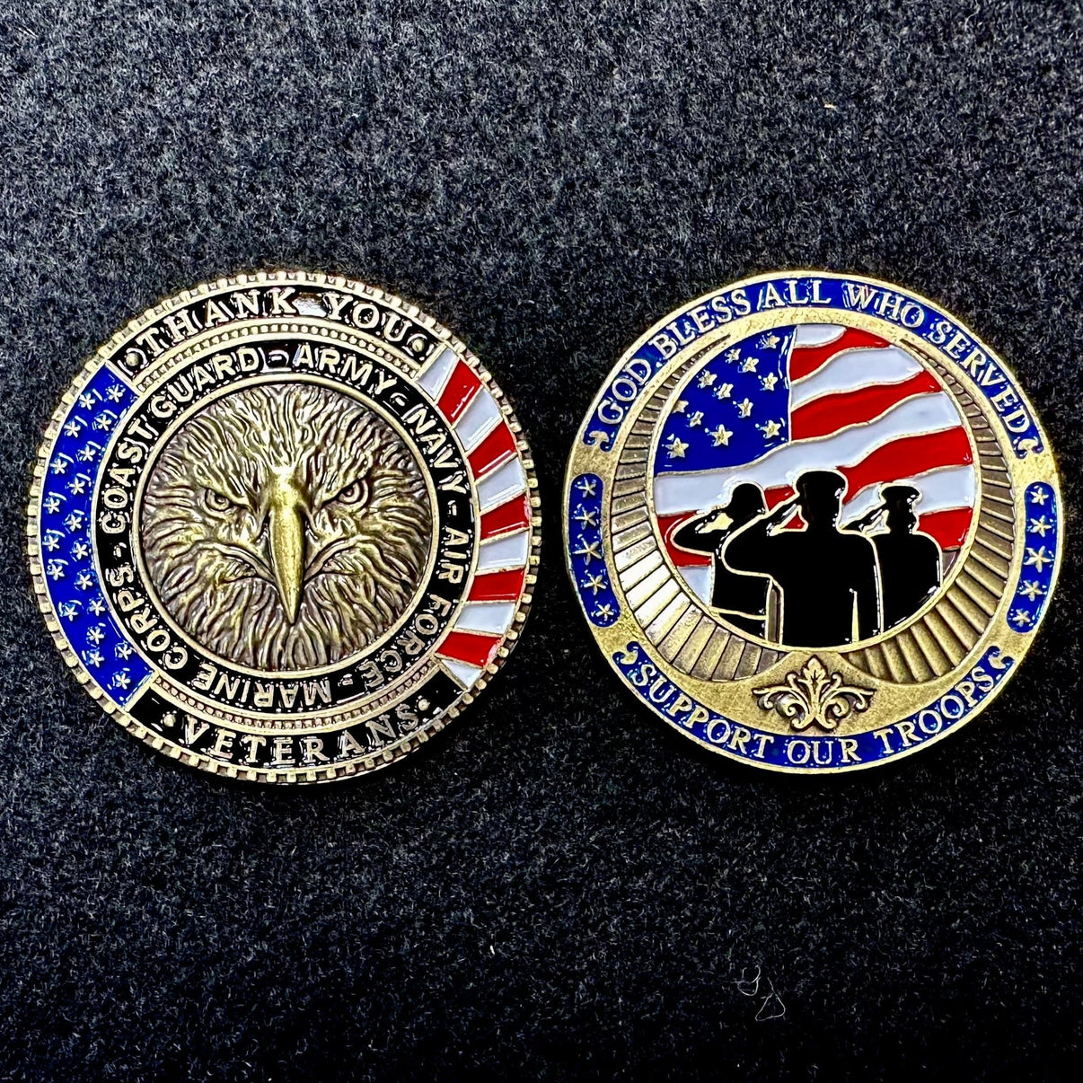 Thank You Coin | Thank You Veterans | Fallenyetnotforgotten
