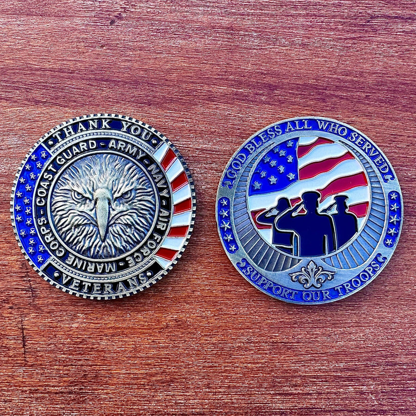 Thank You Coin | Thank You Veterans | Fallenyetnotforgotten