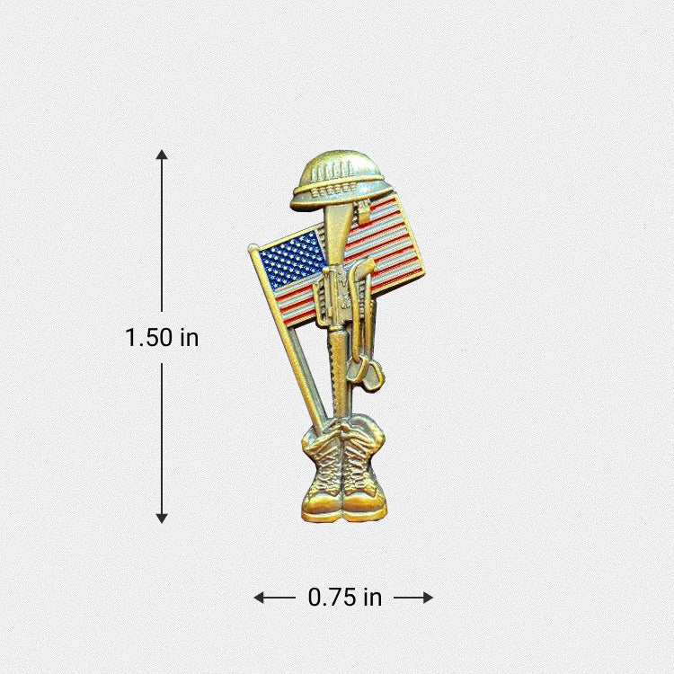 Fallen Soldier USA Memorial Pin | Fallenyetnotforgotten