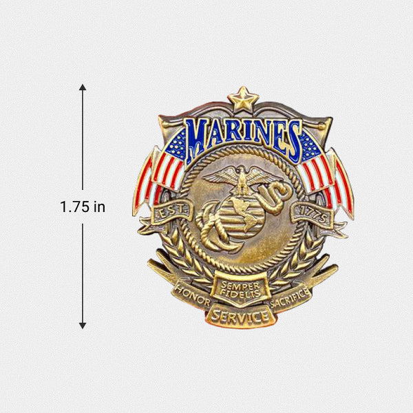 Collectible US Marines Veteran's Day Pin | Fallenyetnotforgotten