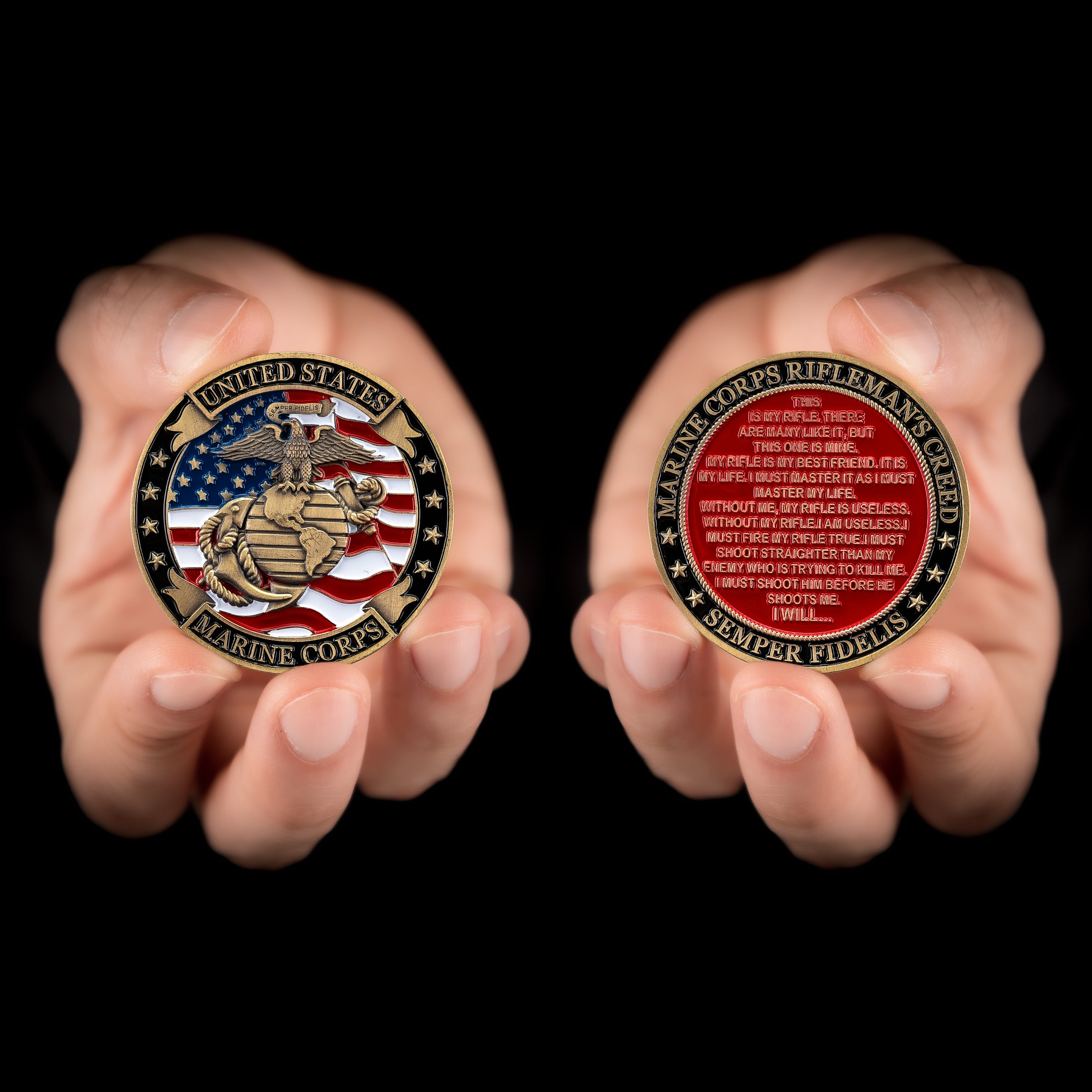US Marine Corps Rifleman’s Coin |Fallenyetnotforgotten