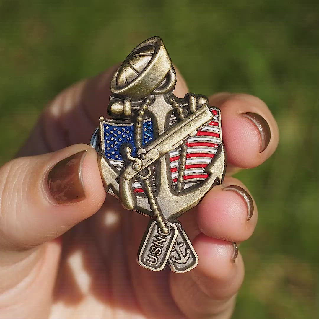 US Navy Veteran Pin - Honor in Every Detail | Fallenyetnotforgotten