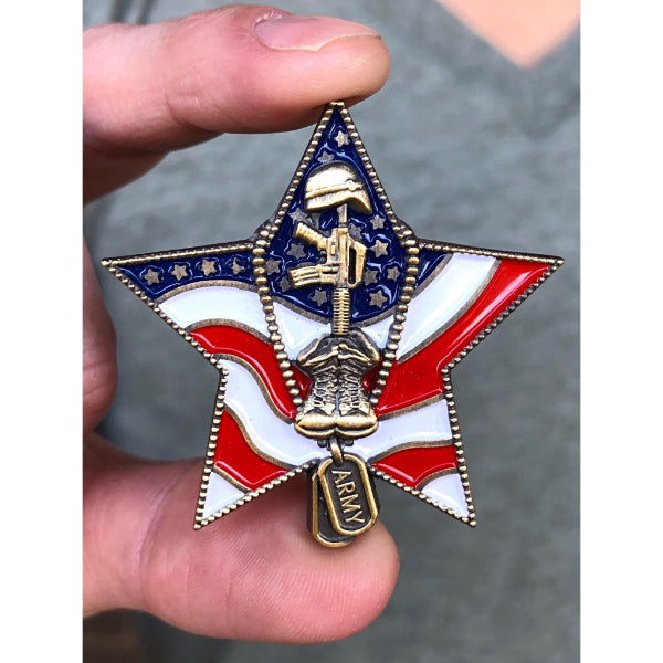 US Army Veteran Pin | Fallenyetnotforgotten