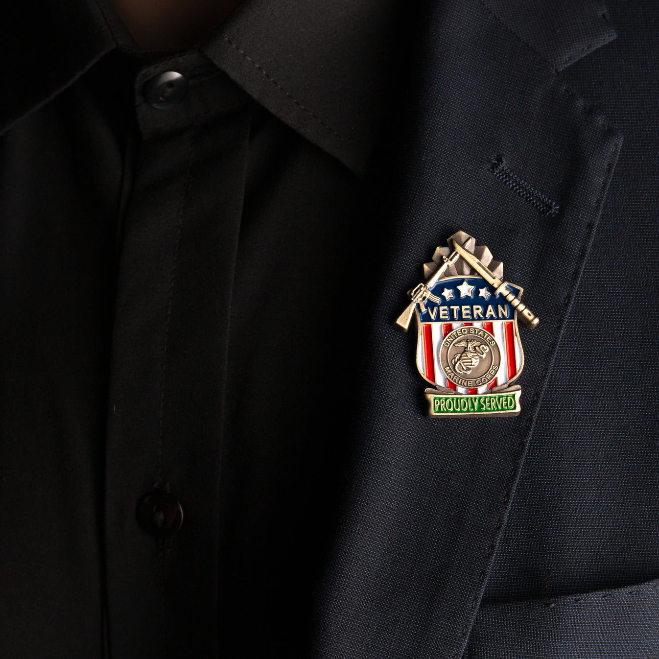 US Marine Corps Proudly Served Veteran Pin – Fallenyetnotforgotten