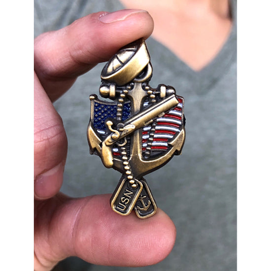 US Navy Veteran Pin - Honor in Every Detail | Fallenyetnotforgotten
