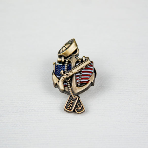 US Navy Veteran Pin - Honor in Every Detail | Fallenyetnotforgotten