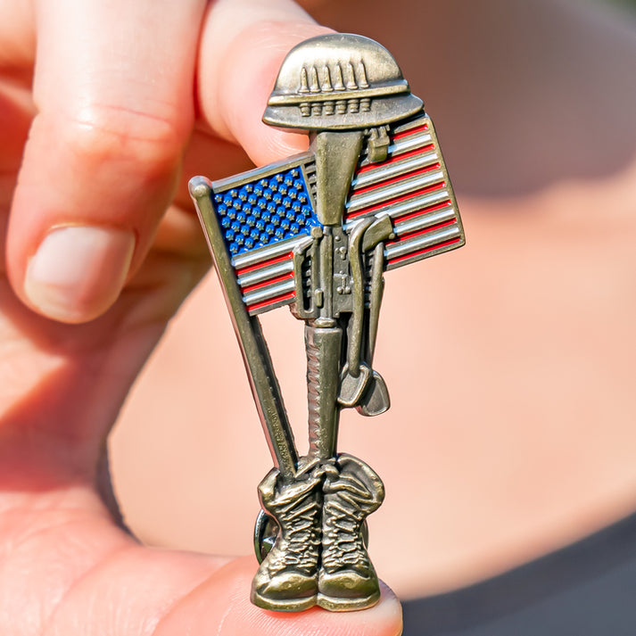 Fallen Soldier USA Memorial Pin | Fallenyetnotforgotten