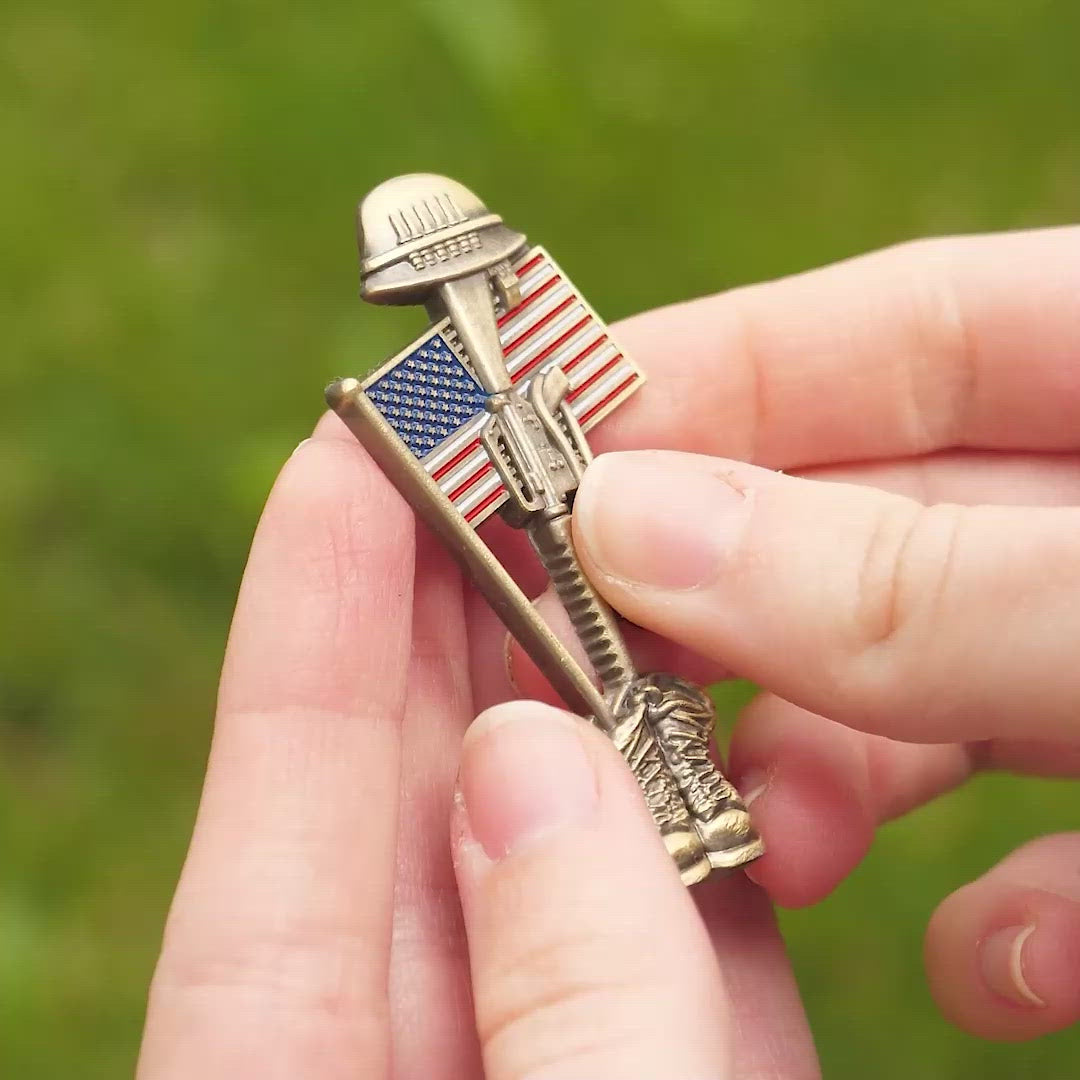 Fallen Soldier USA Memorial Pin | Fallenyetnotforgotten